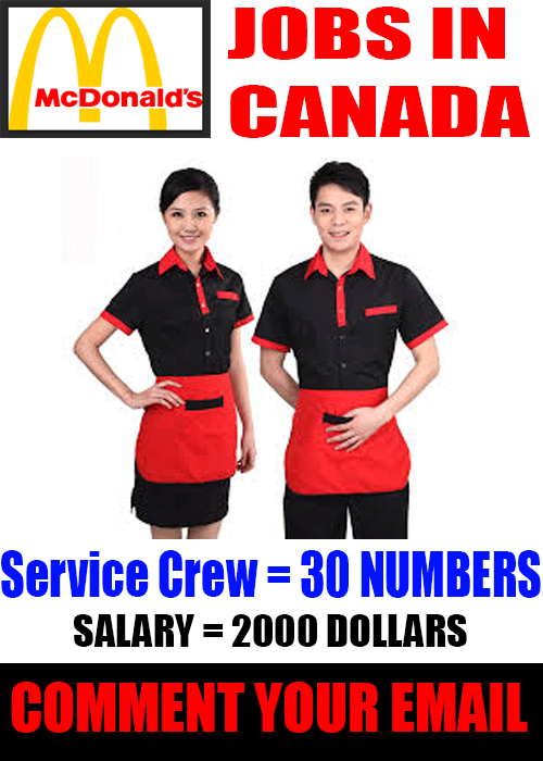 Service Crew required for Canada | Apply urgently - Gulf Job Mag