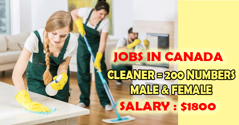 Cleaner (Male & Female) wanted urgently for Canada - Gulf Job Mag