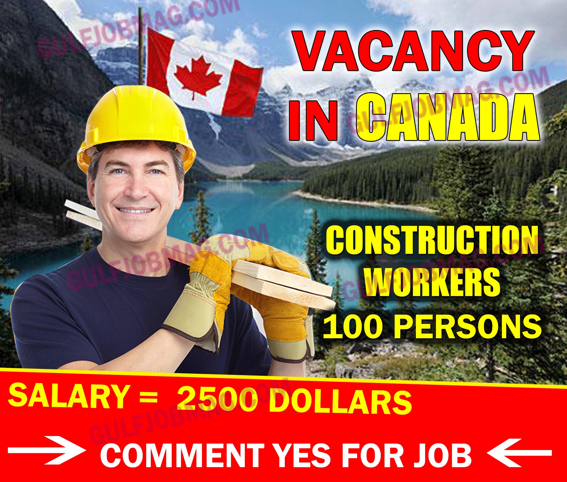 Work Offer in CANADA - Apply now - Gulf Job Mag
